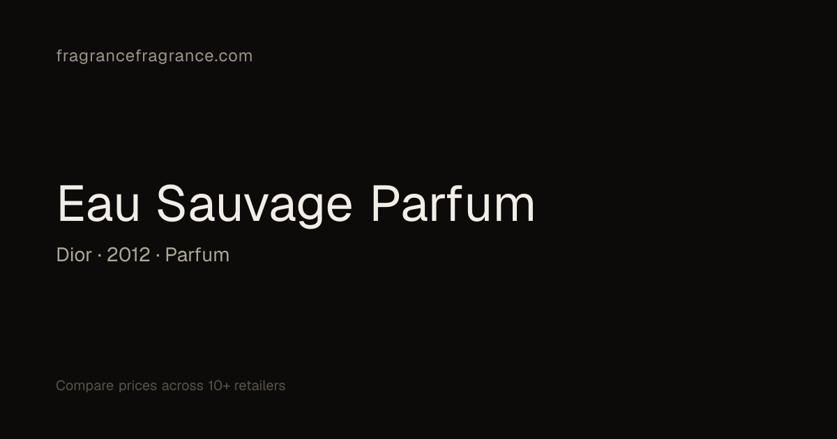 Eau Sauvage Parfum by Dior: Notes, Accords & Similar Scents | Fragrance ...
